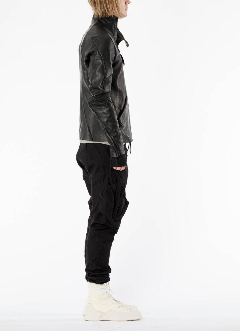 hide-m | LEON EMANUEL BLANCK Distortion Leather Jacket black horse