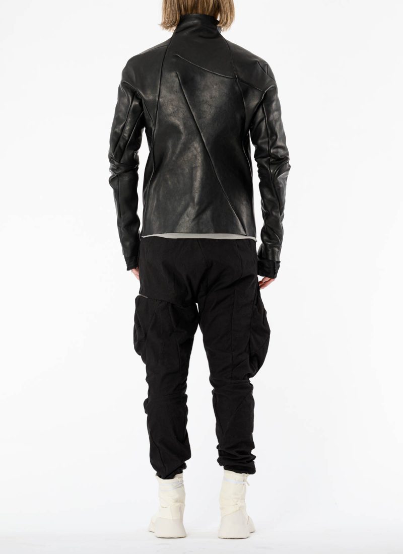 hide-m | LEON EMANUEL BLANCK Distortion Leather Jacket black horse