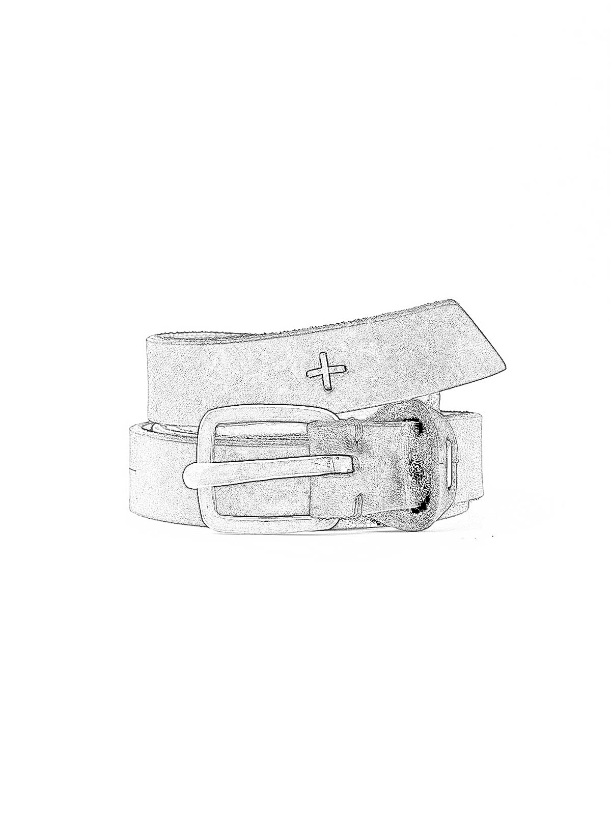 hide-m | M.A+ q buckle clean med belt EQ1C, black cow leather