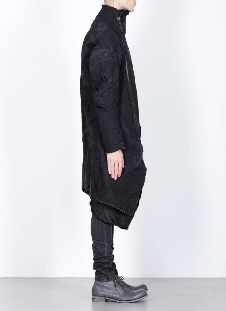 hide-m | LEON EMANUEL BLANCK Distortion Curved Coat, black mink
