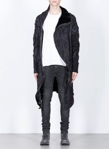 hide-m | LEON EMANUEL BLANCK Distortion Curved Coat, black mink