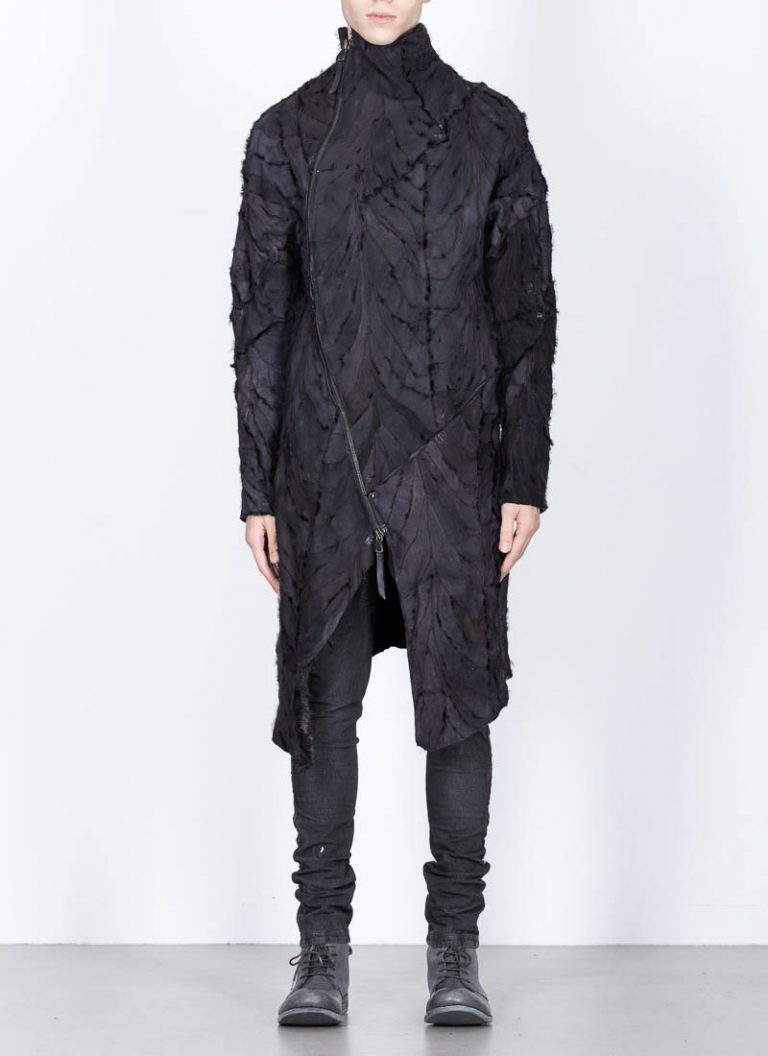 hide-m | LEON EMANUEL BLANCK Distortion Curved Coat, black mink