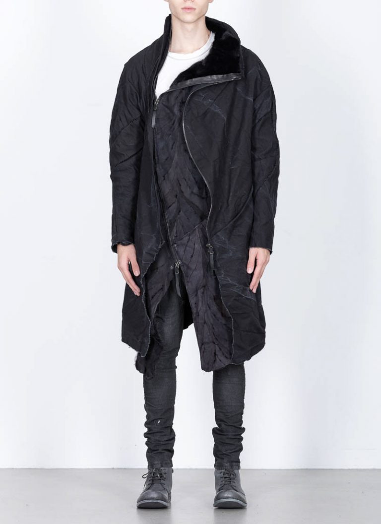 hide-m | LEON EMANUEL BLANCK Distortion Curved Coat, black mink