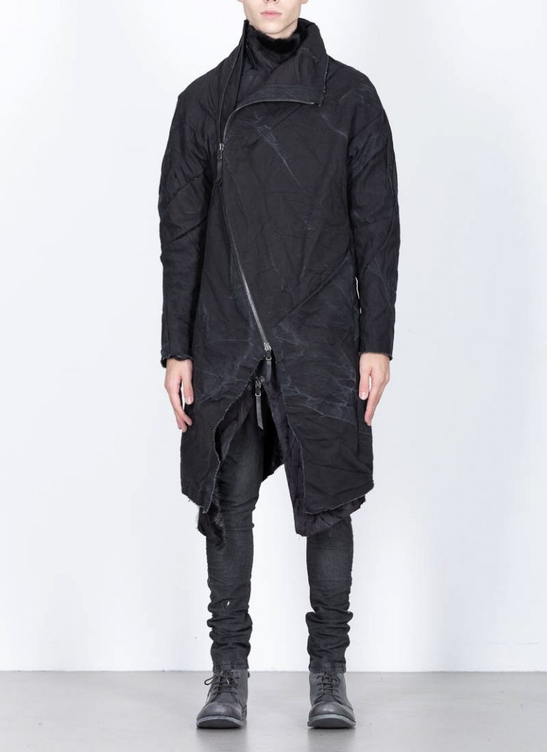 hide-m | LEON EMANUEL BLANCK Distortion Curved Coat, black mink