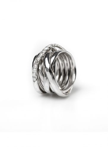 hide-m | CHIN TEO Cage Ring 925sterling silver + diamond