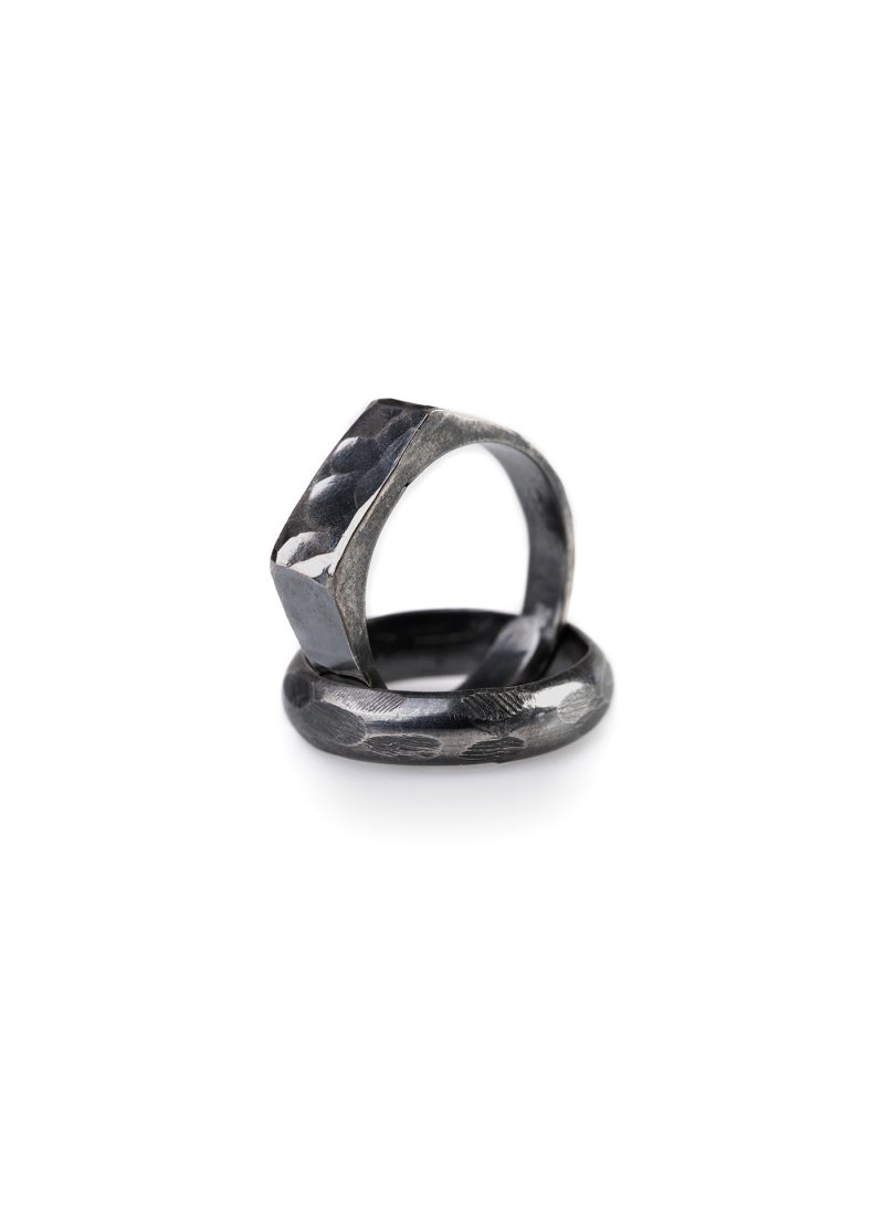 hide-m | CHIN TEO Mossy 2 Rings Set, 925sterling silver