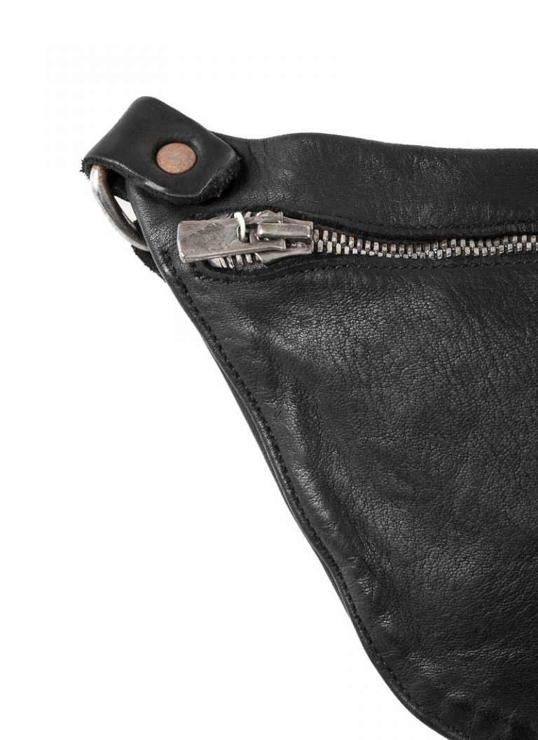 hide-m | GUIDI Q100 Small Shoulder Bag, black soft horse leather