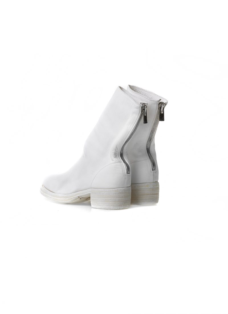 hide-m | GUIDI 788z Back Zip Boot Women, white horse leather