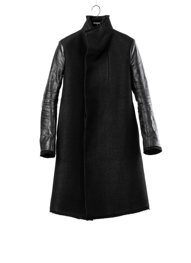 hide-m | LEON EMANUEL BLANCK Distortion Curved Hooded Coat, black