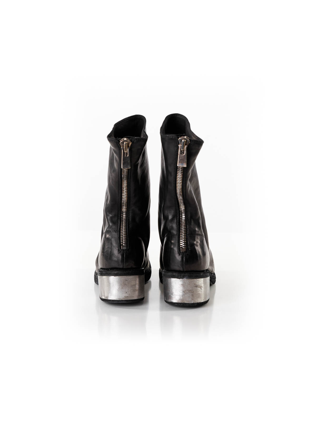 hide-m | GUIDI 788zi Back Zip Boot Women, black horse leather