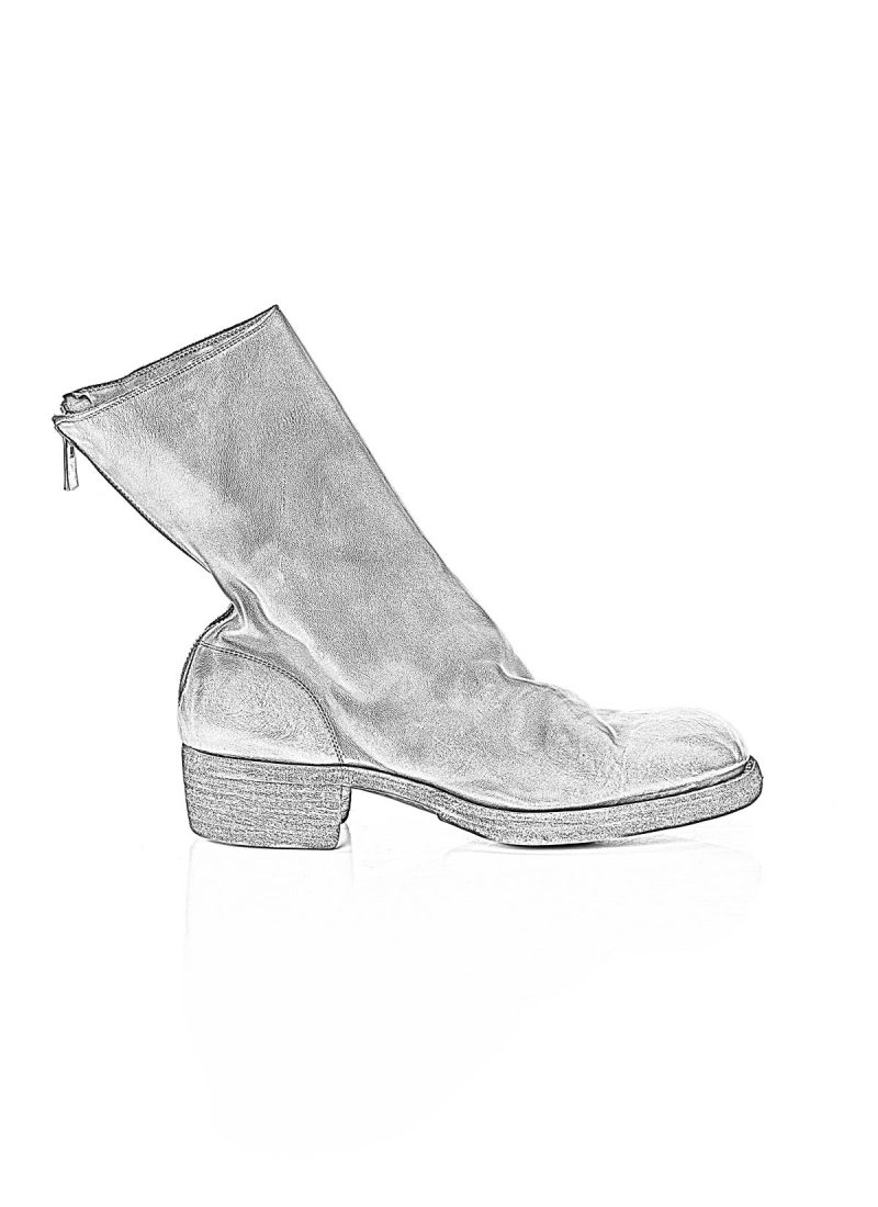 hide-m | GUIDI Men 788z Back Zip Boot, black horse leather
