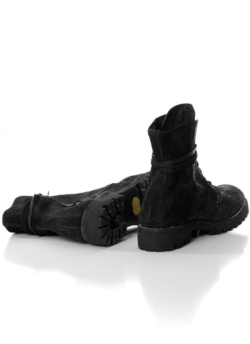 hide-m | GUIDI 795V Lace Up Boot W/Vibram Sole, black cordovan