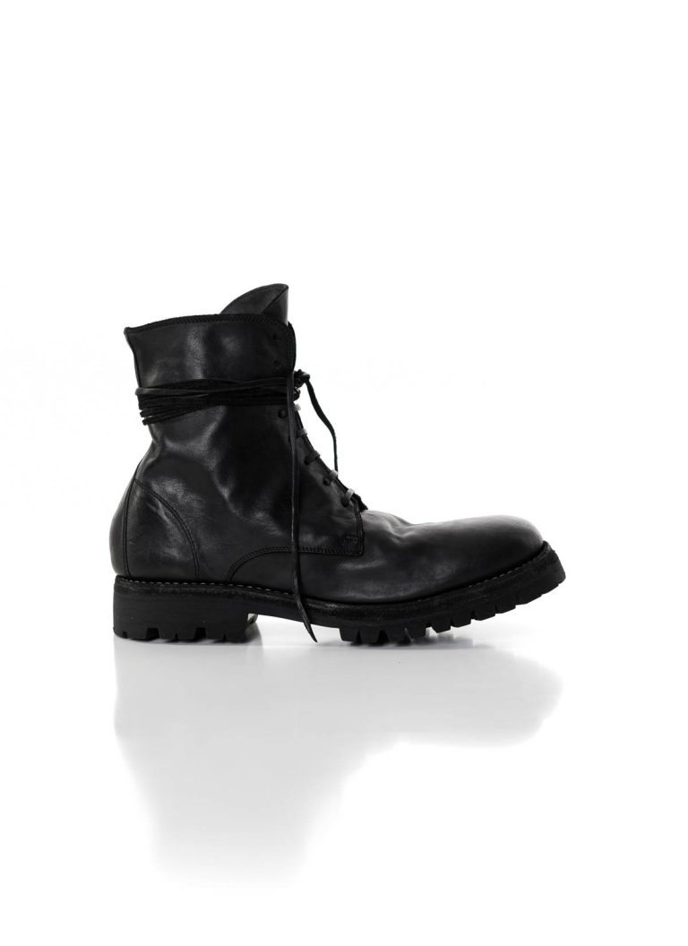 hide-m | GUIDI 795V Lace Up Boot With Vibram Sole, black horse
