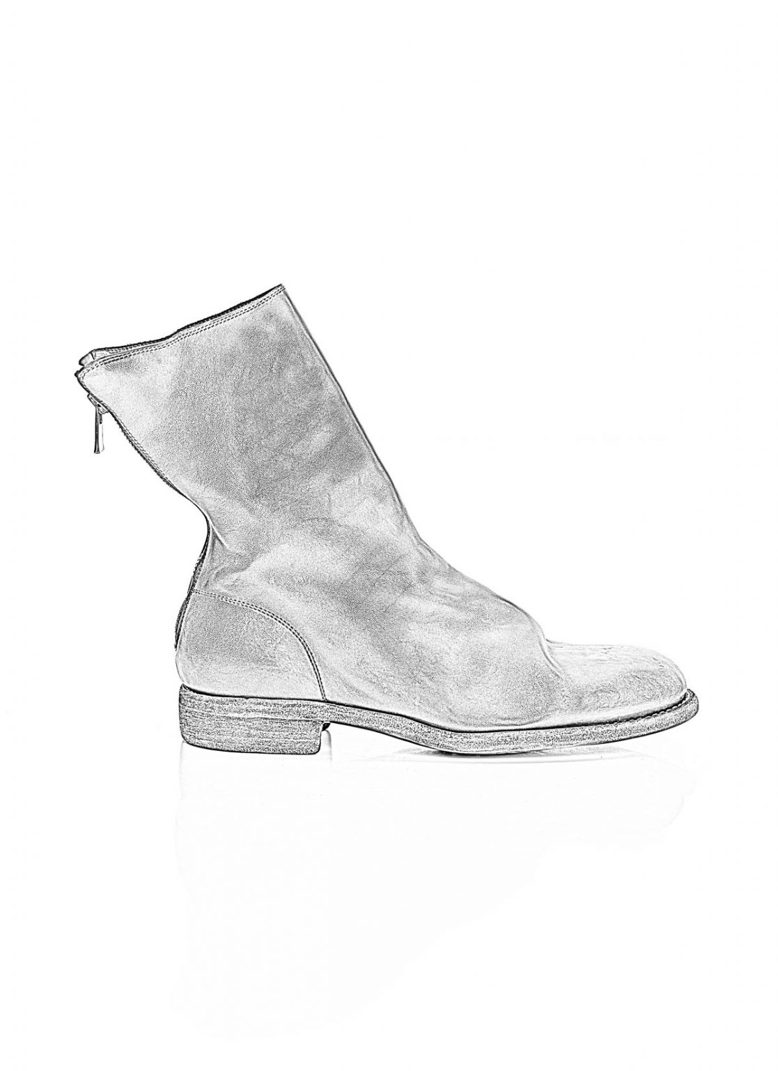 hide-m | GUIDI Men 988 Back Zip Boot, black horse leather