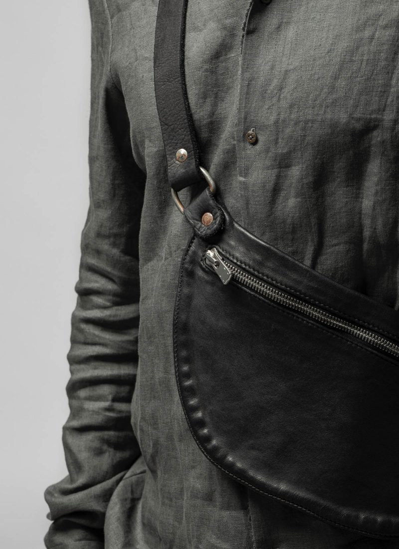 hide-m | GUIDI Q100 Small Shoulder Bag, black soft horse leather