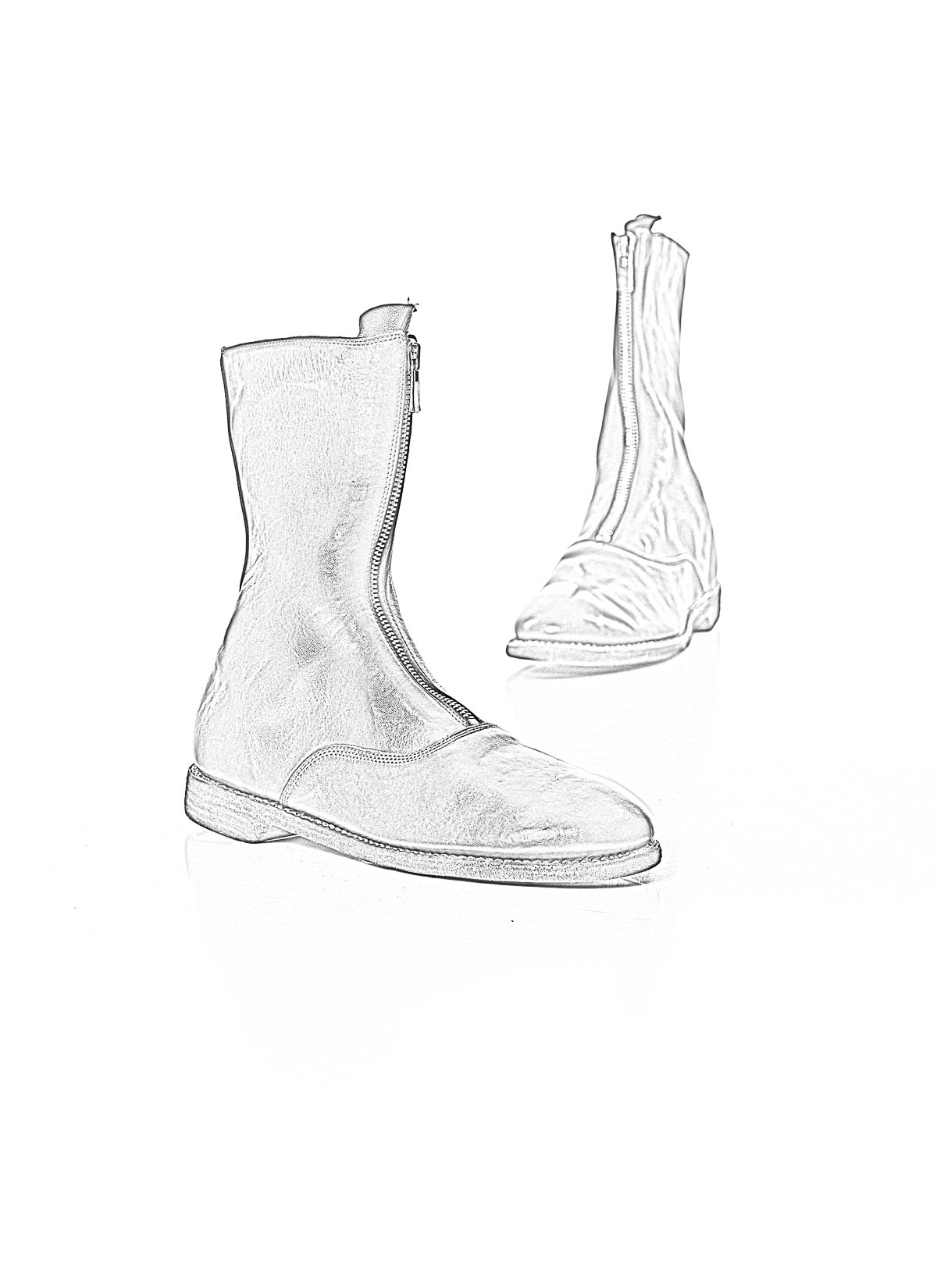 hide-m | GUIDI Men 310 Classic Front Zip Army Boot, black horse