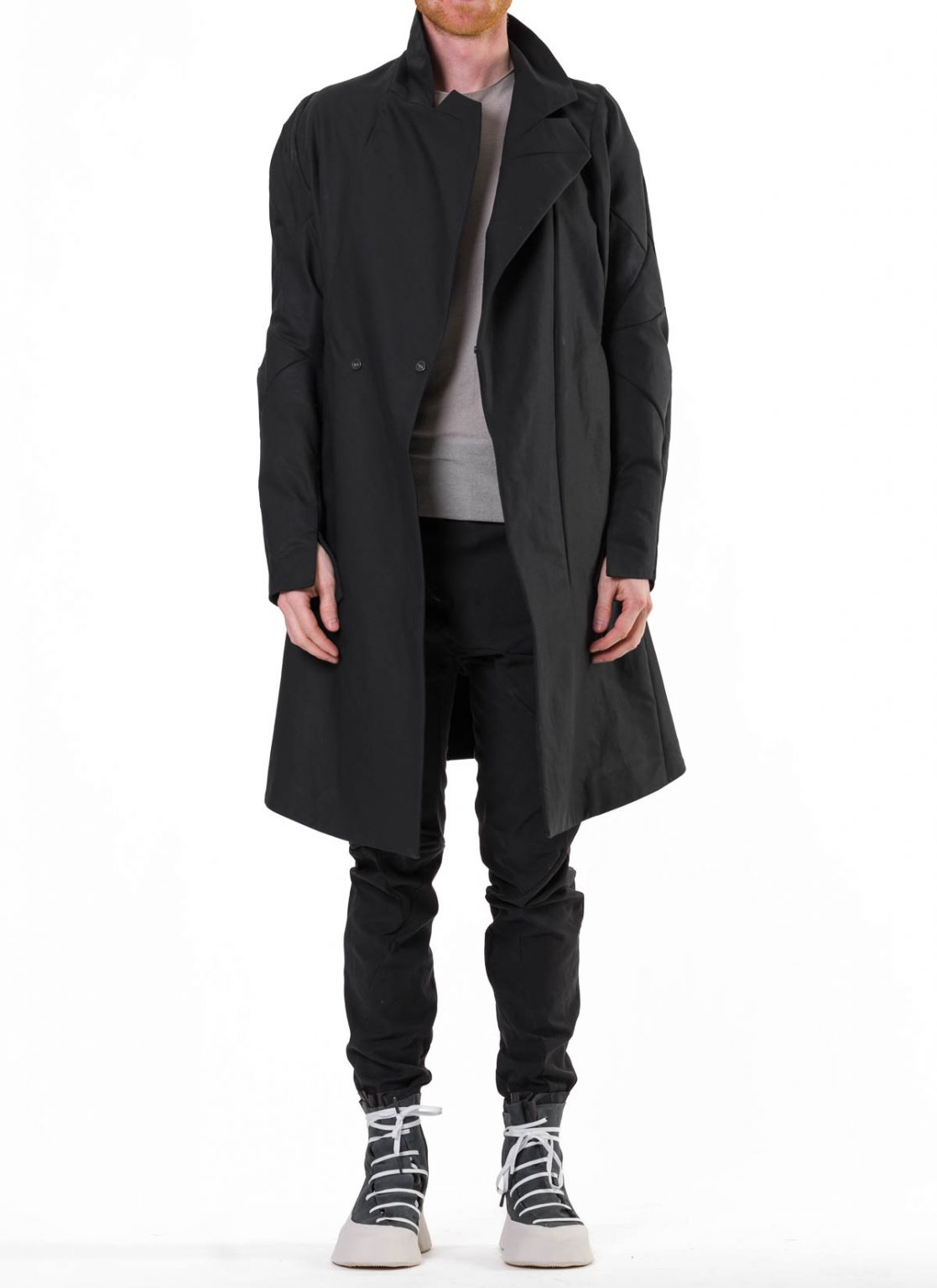 hide-m | LEON EMANUEL BLANCK Distortion Officer Coat, black cotton