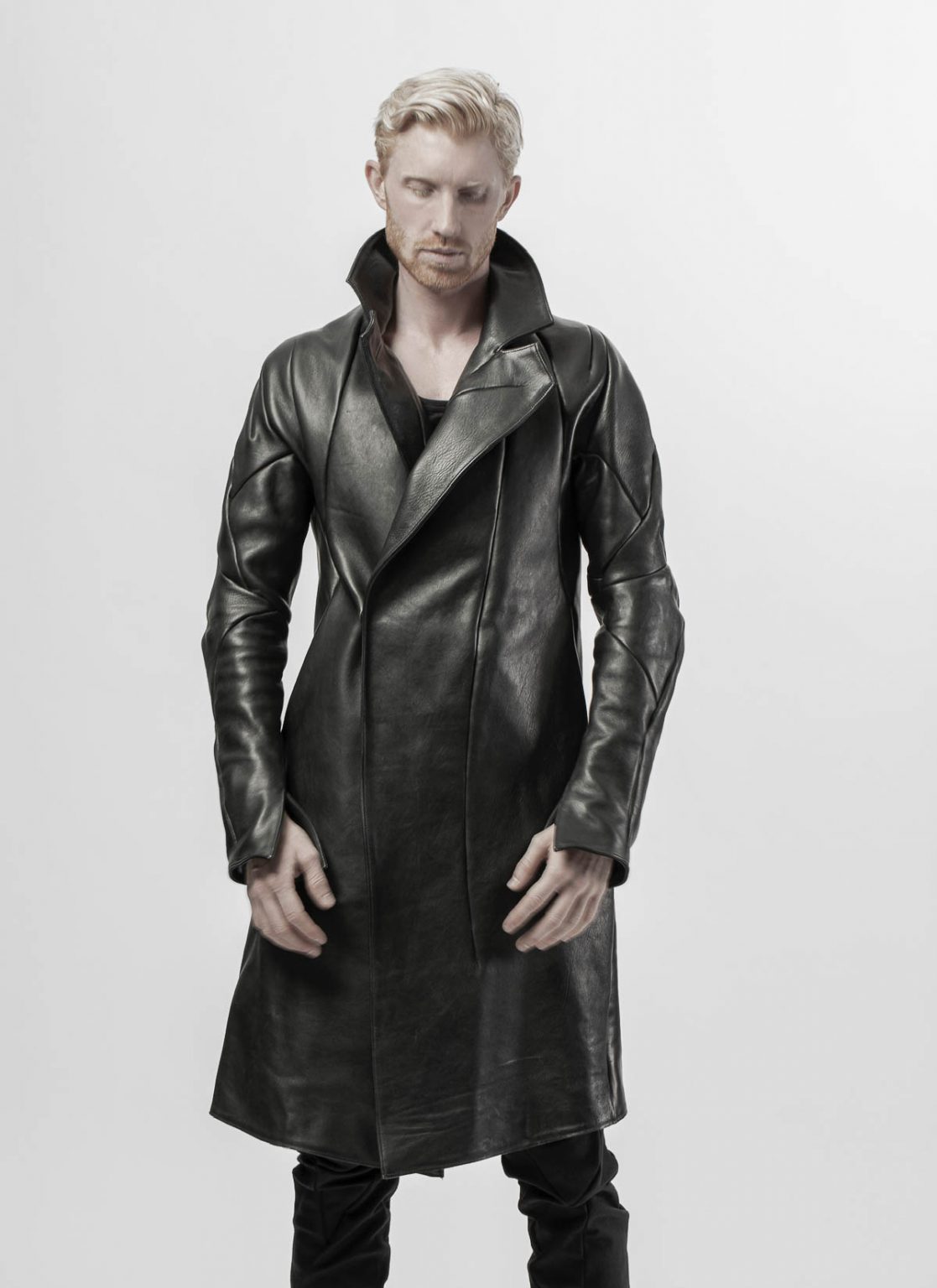 hide-m | LEON EMANUEL BLANCK Distortion Officer Coat, black horse