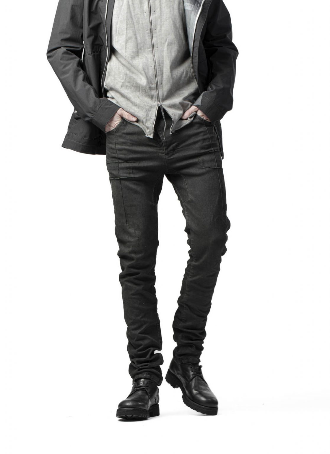 hide-m | GUIDI 792V, Classic Derby Shoe With Vibram, black horse