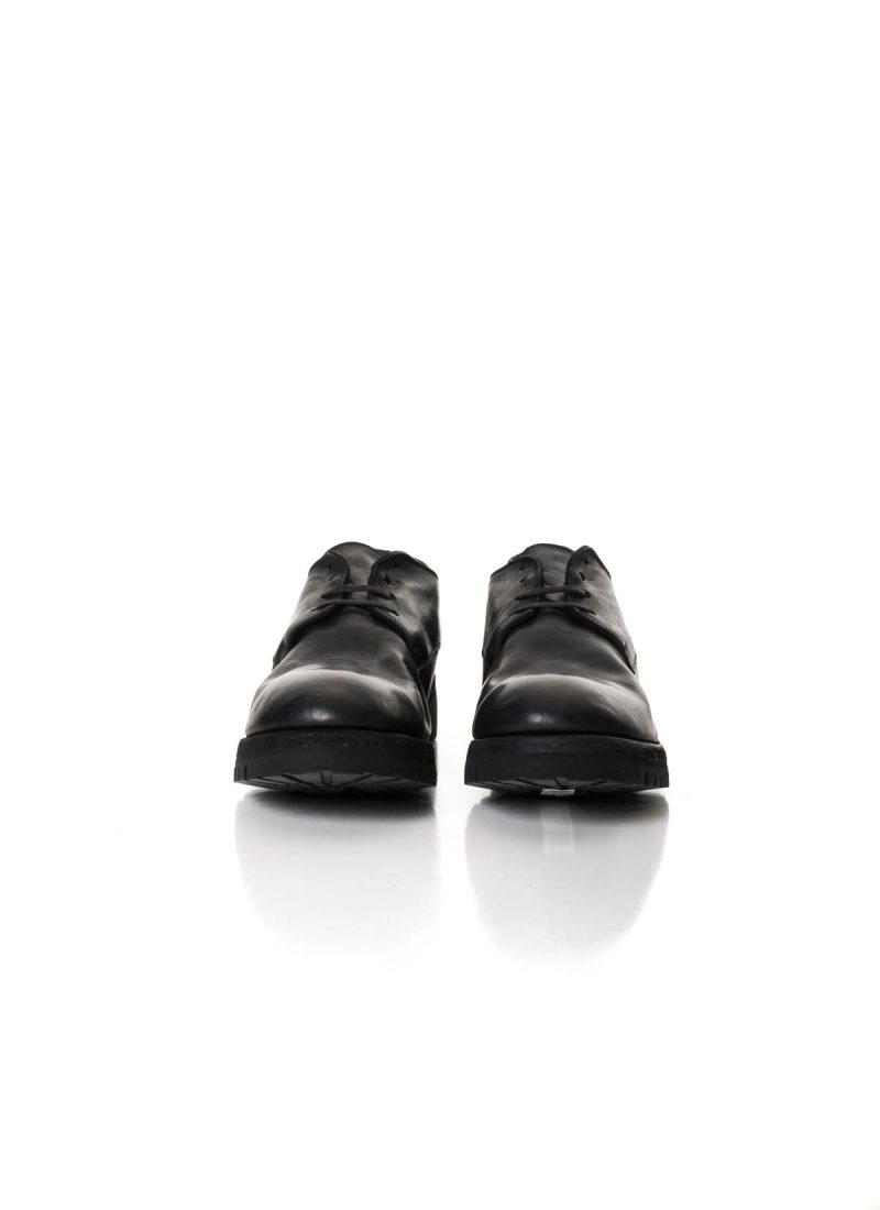 hide-m | GUIDI 792V, Classic Derby Shoe With Vibram, black horse