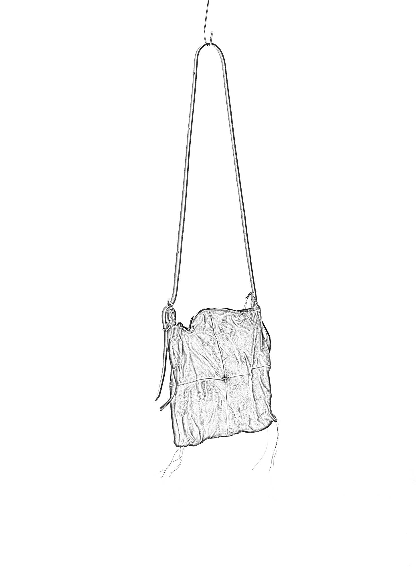 hide-m | m.a+ Small Squared Shoulder Bag BQ50, black