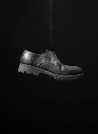hide-m | GUIDI 792V, Classic Derby Shoe With Vibram, black horse