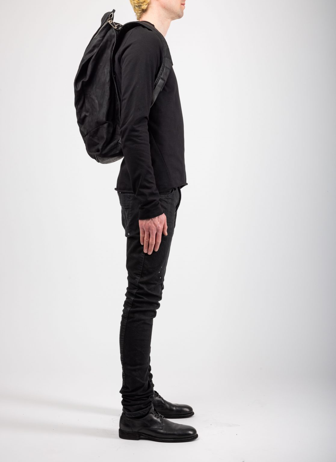 hide-m | Taichi Murakami Backpack Ver.4, full black horse leather