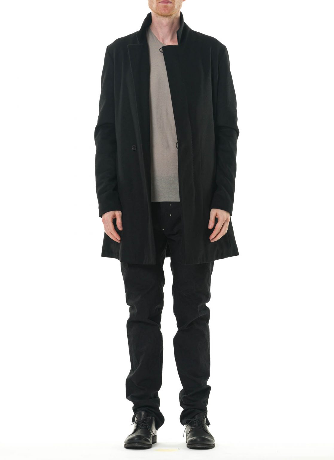 hide-m | M.A+ Vertical Pockets Fitted Long Jacket With Zip J125LZ