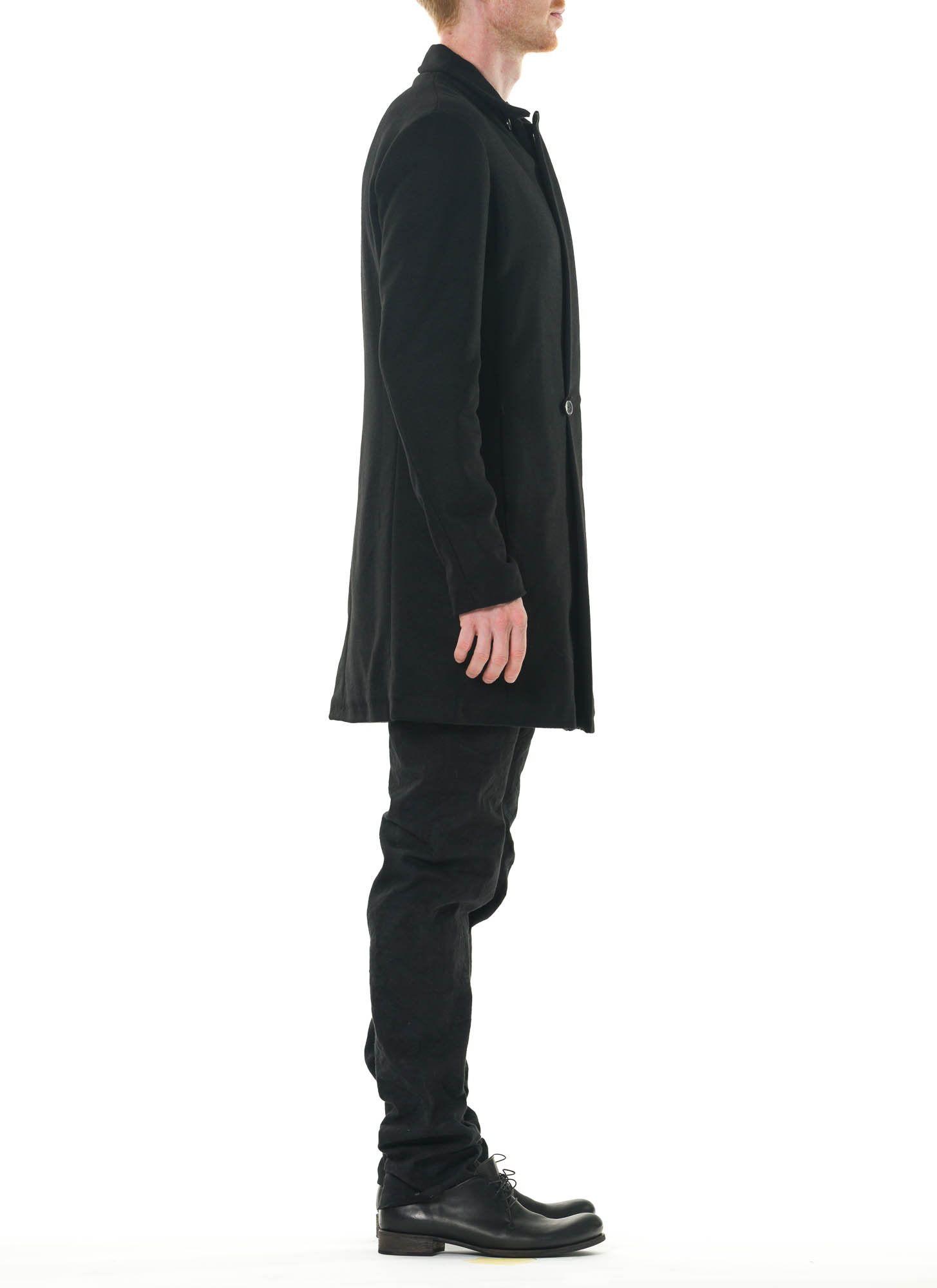 hide-m | M.A+ Vertical Pockets Fitted Long Jacket With Zip J125LZ