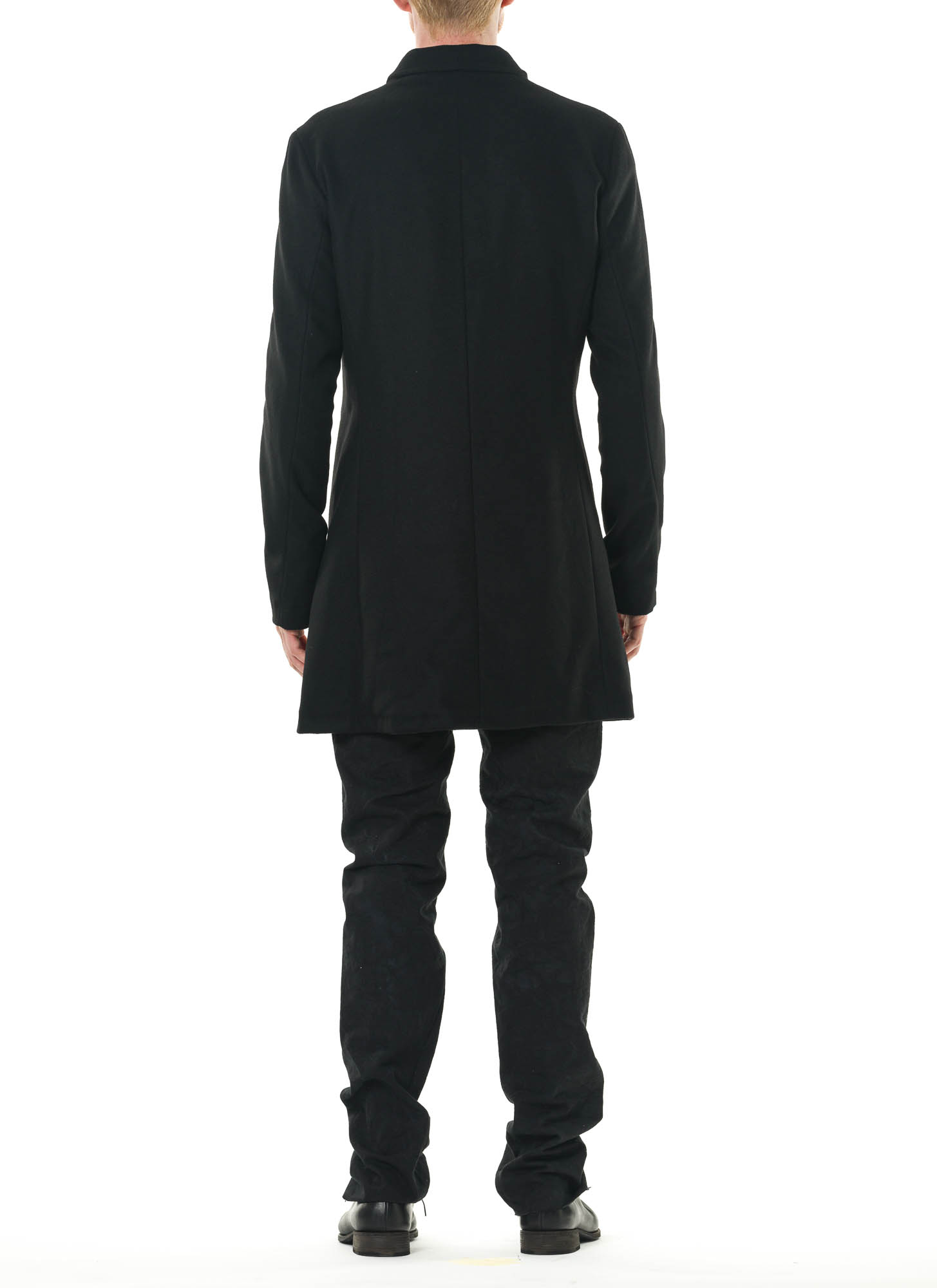 hide-m | M.A+ Vertical Pockets Fitted Long Jacket With Zip J125LZ