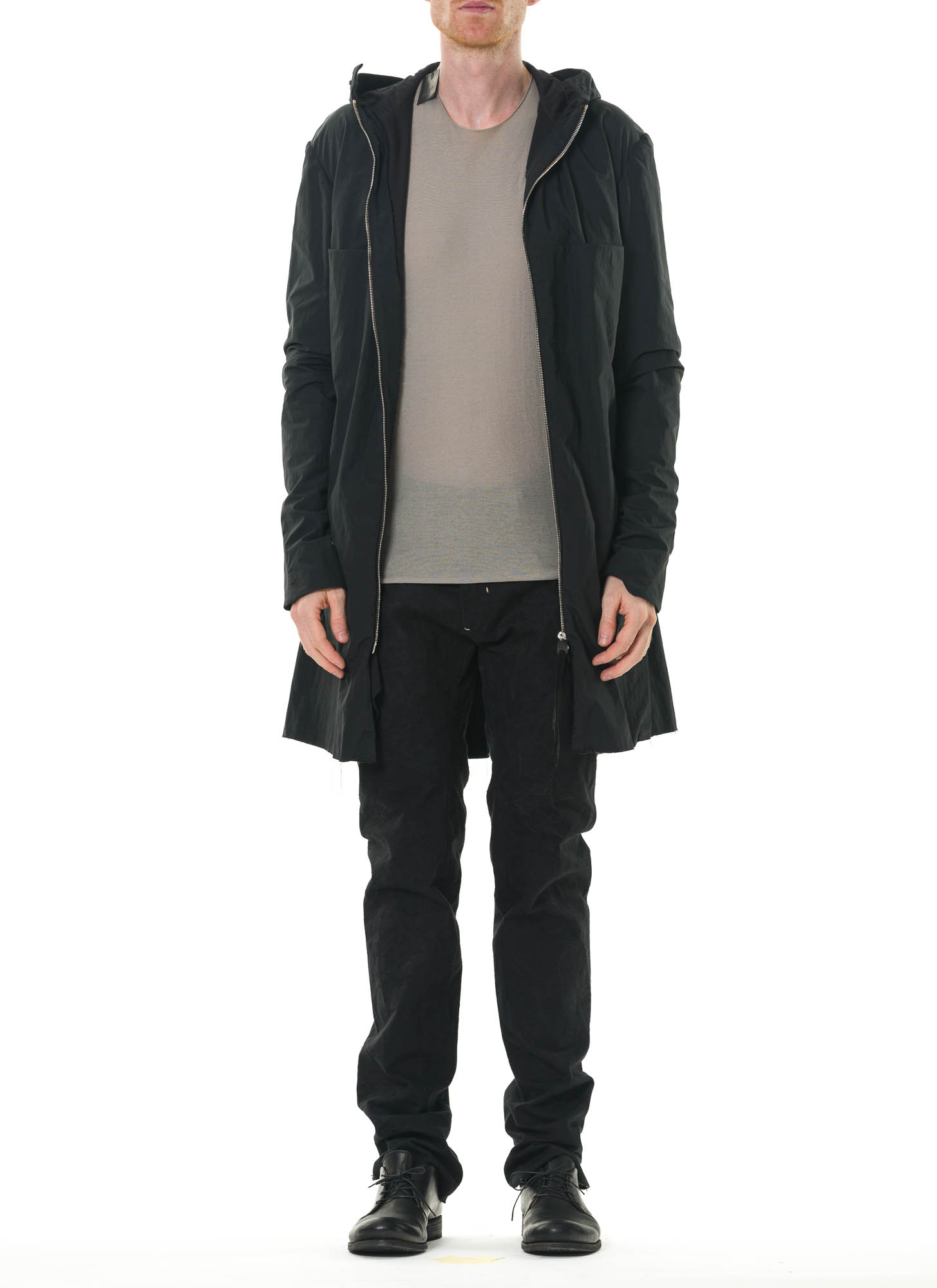 hide-m | M.A+ 4 Pocket Long Aviator Jacket J223DZHL, black