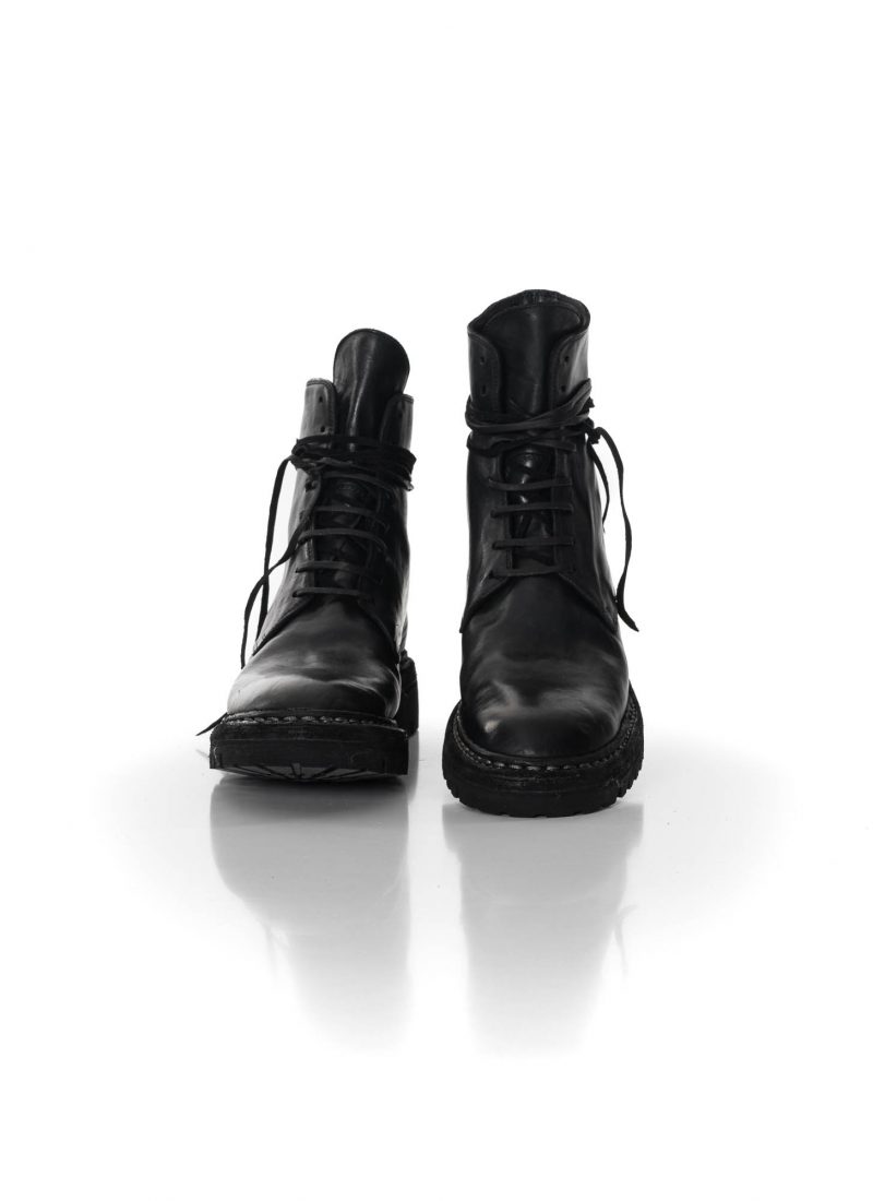 hide-m | GUIDI 795V_N Lace Up Boot Vibram Sole, black horse