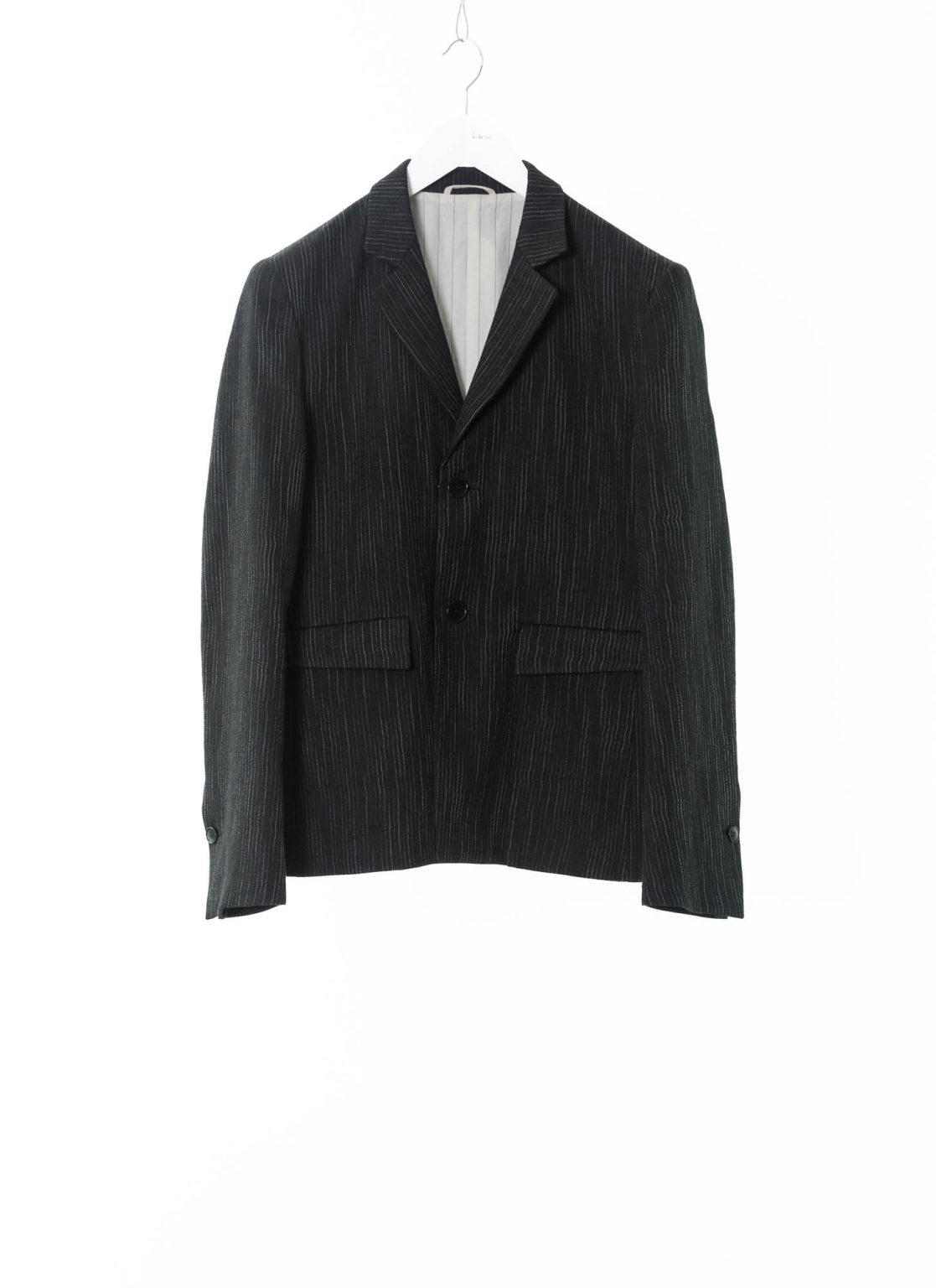 hide-m | KANG Men Lined 2 Button Side-Vent Fitted Jacket, black