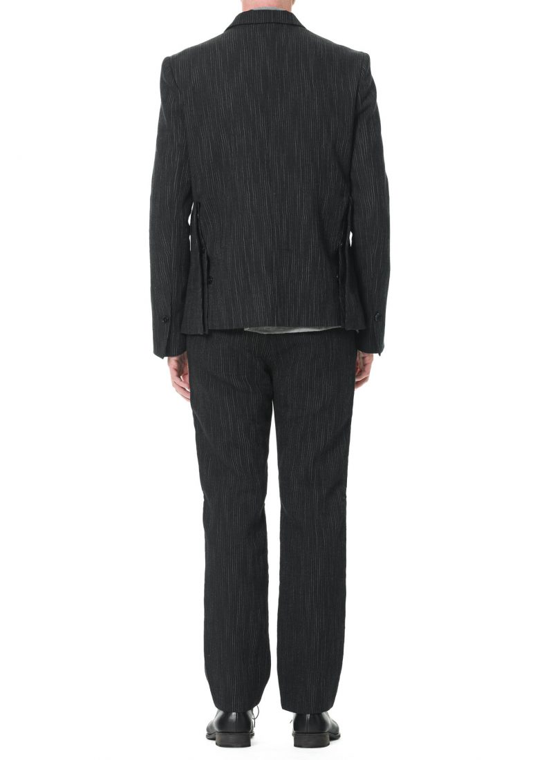 hide-m | KANG Men Lined 2 Button Side-Vent Fitted Jacket, black