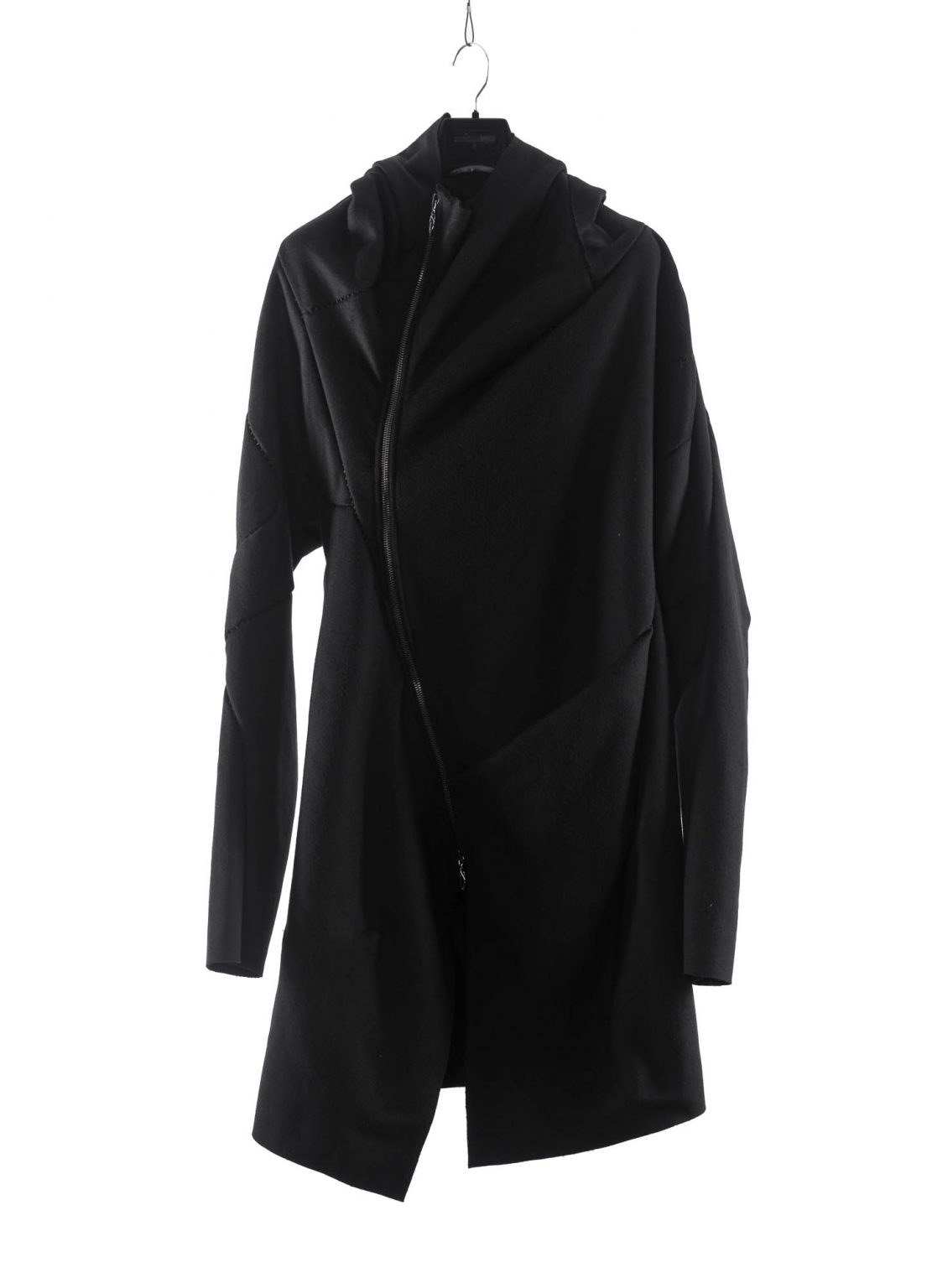 hide-m | Leon Emanuel Blanck Distortion Curved Hooded Coat