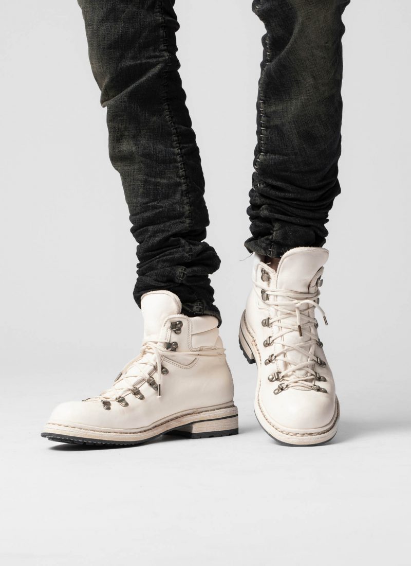 hide-m | GUIDI 19 Men Hiking Boot, white horse leather