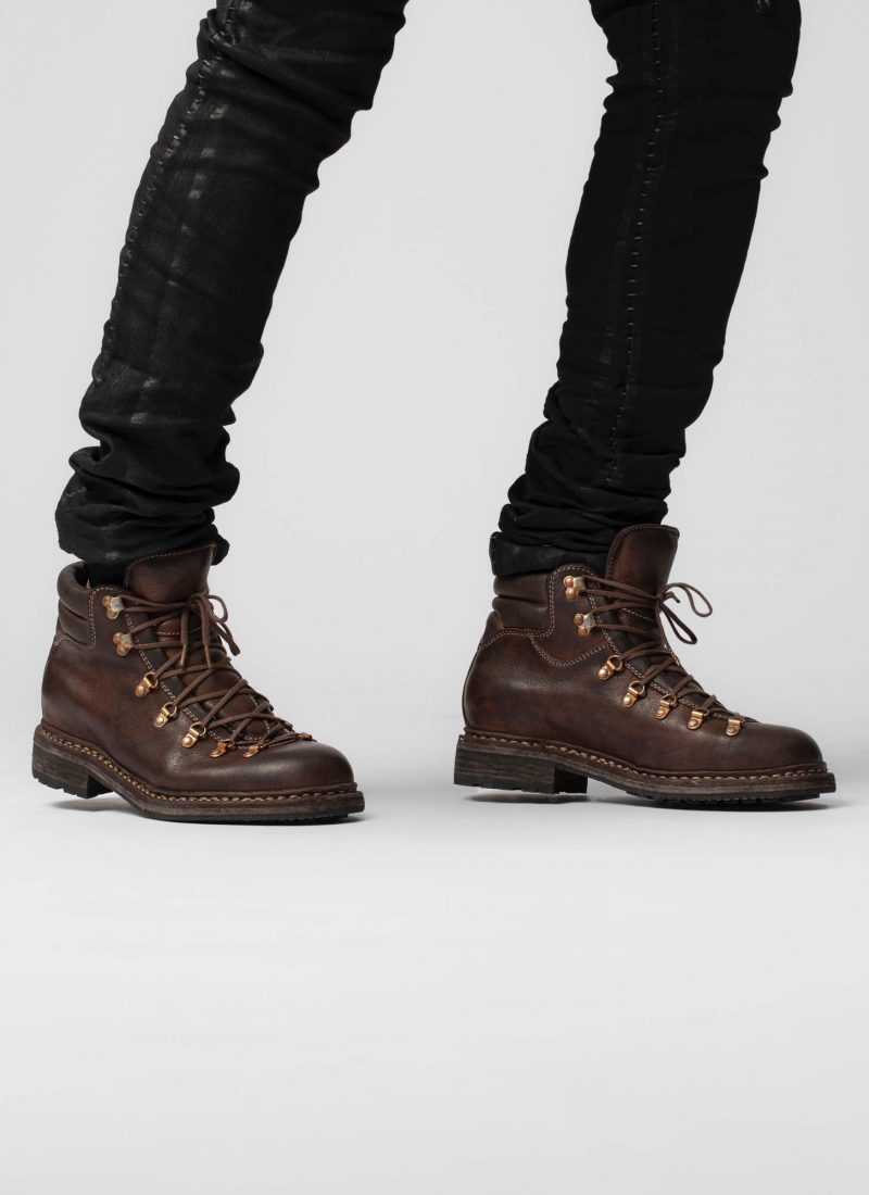 hide-m | GUIDI 19 Men Hiking Boot, dark brown buffalo leather