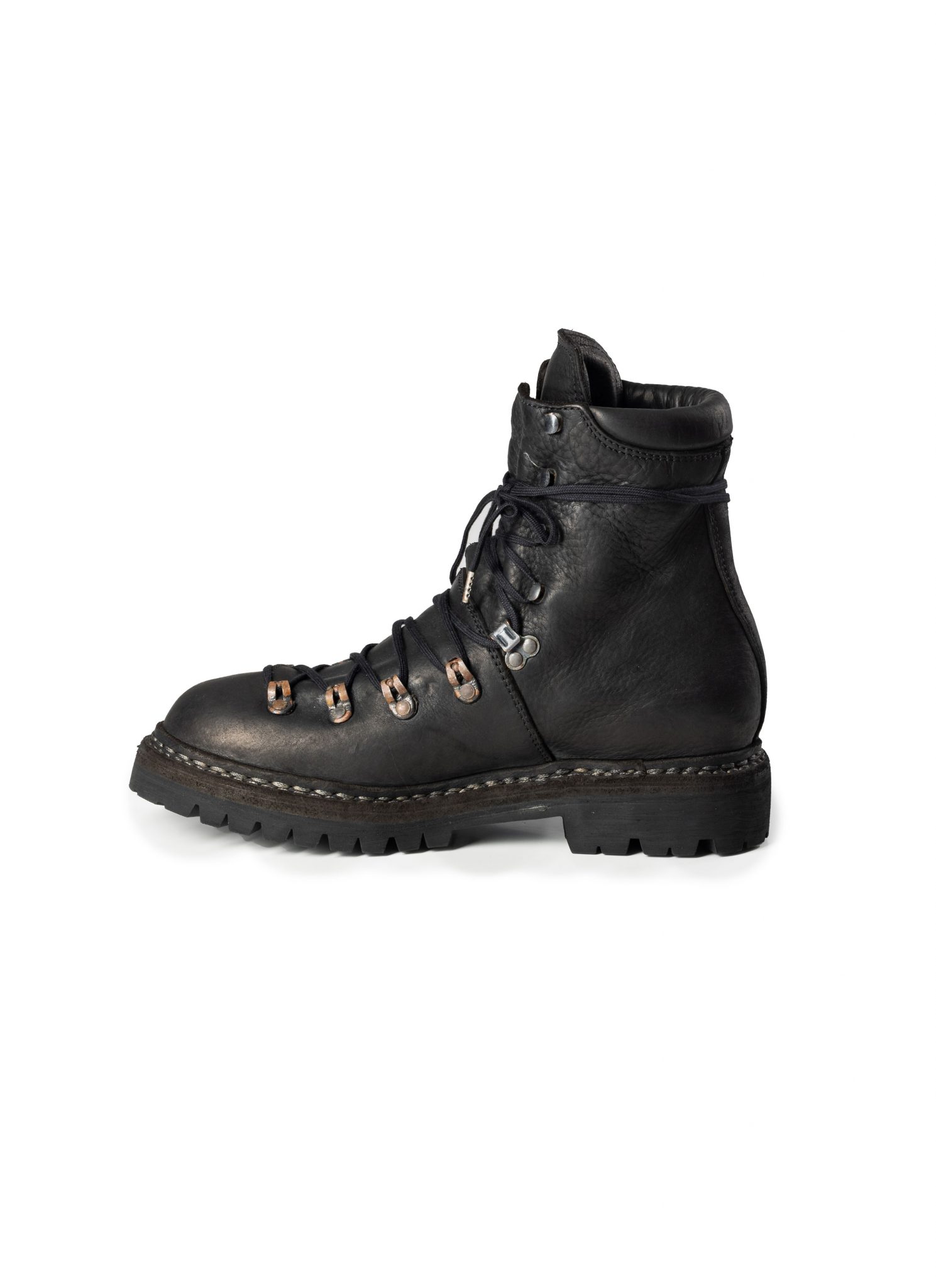 hide-m | GUIDI Men 20 Trekking Boot, black modulated calf leather