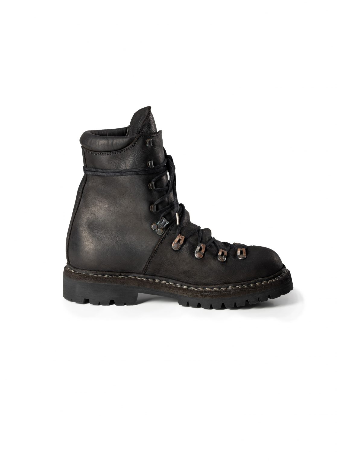 hide-m | GUIDI Men 20 Trekking Boot, black modulated calf leather