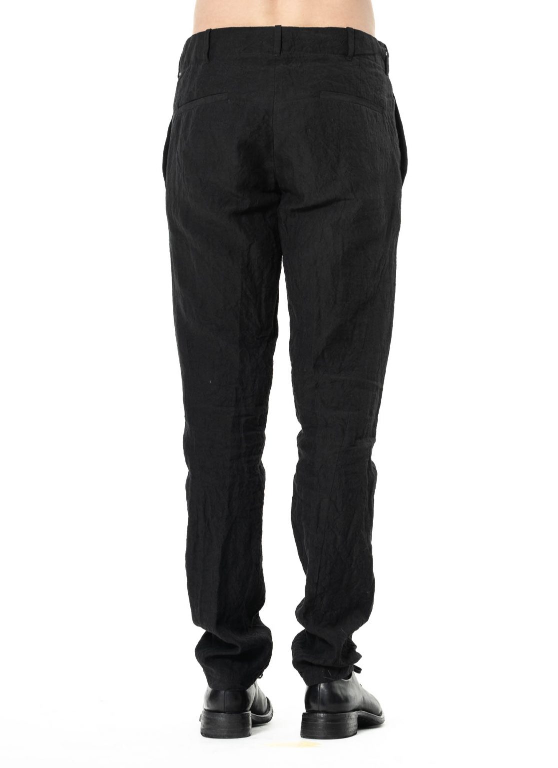 hide-m | FORME D’EXPRESSION Contoured Pants 2.0, black linen