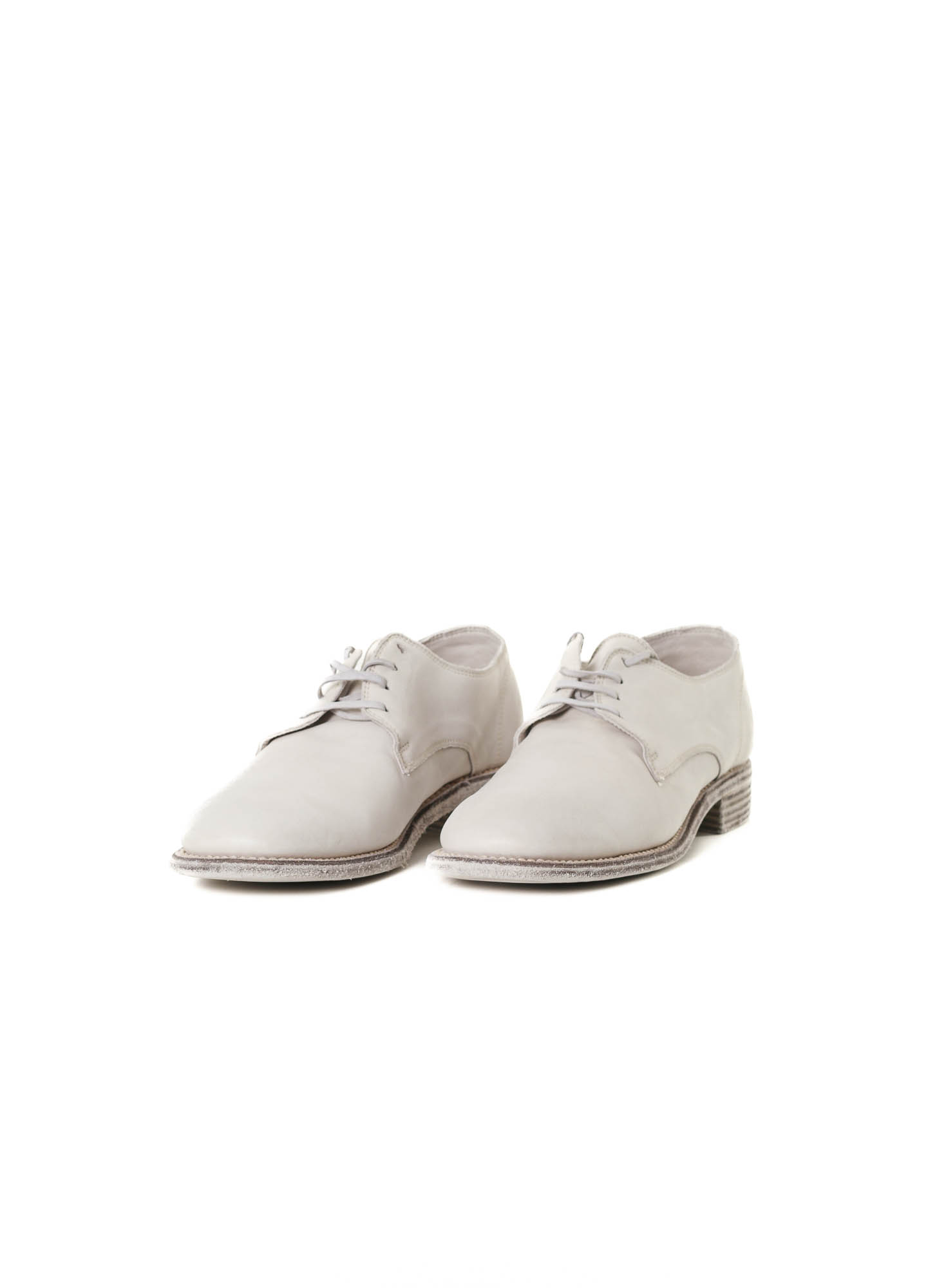 hide-m | GUIDI 992, Classic Derby Shoe light grey calf leather