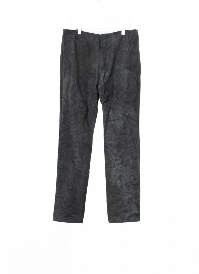 hide-m | KANG Men Back Split Low Crotch Pants, off black waxed