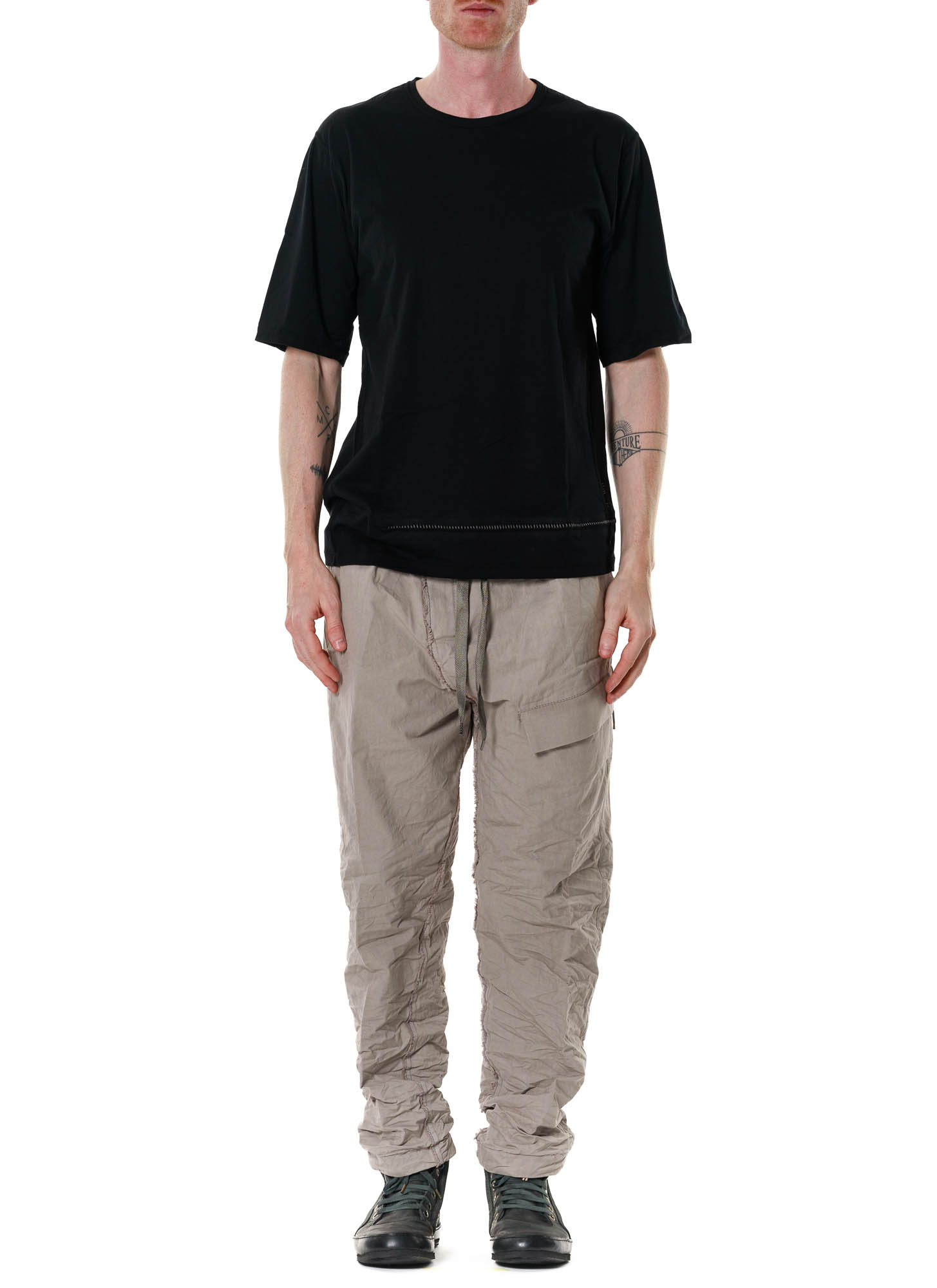 hide-m | TAICHI MURAKAMI Men T-Shirt U Sleeve, black cotton