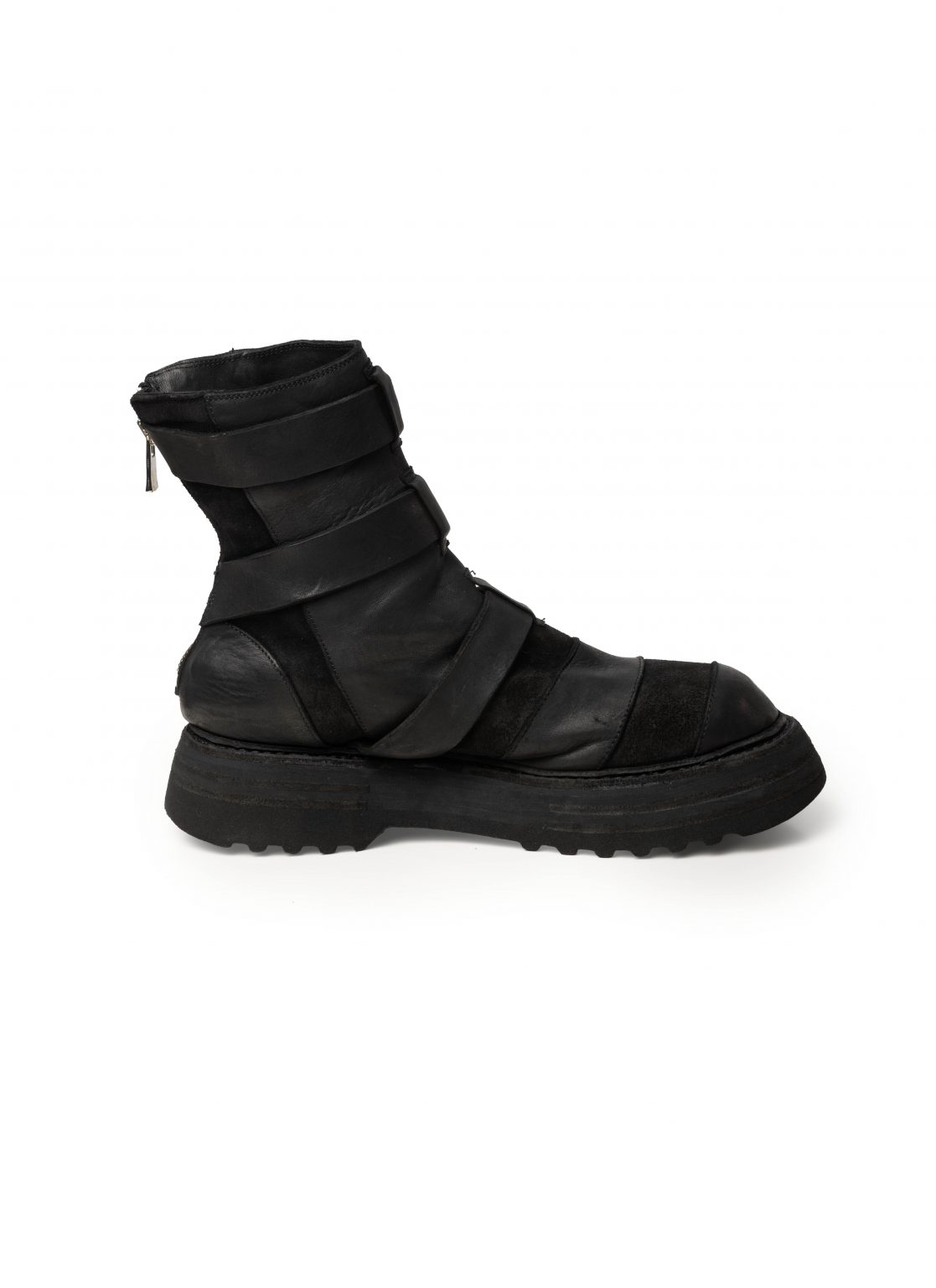 hide-m | GUIDI 526VPW Belt Buckles Patchwork Boot, black horse
