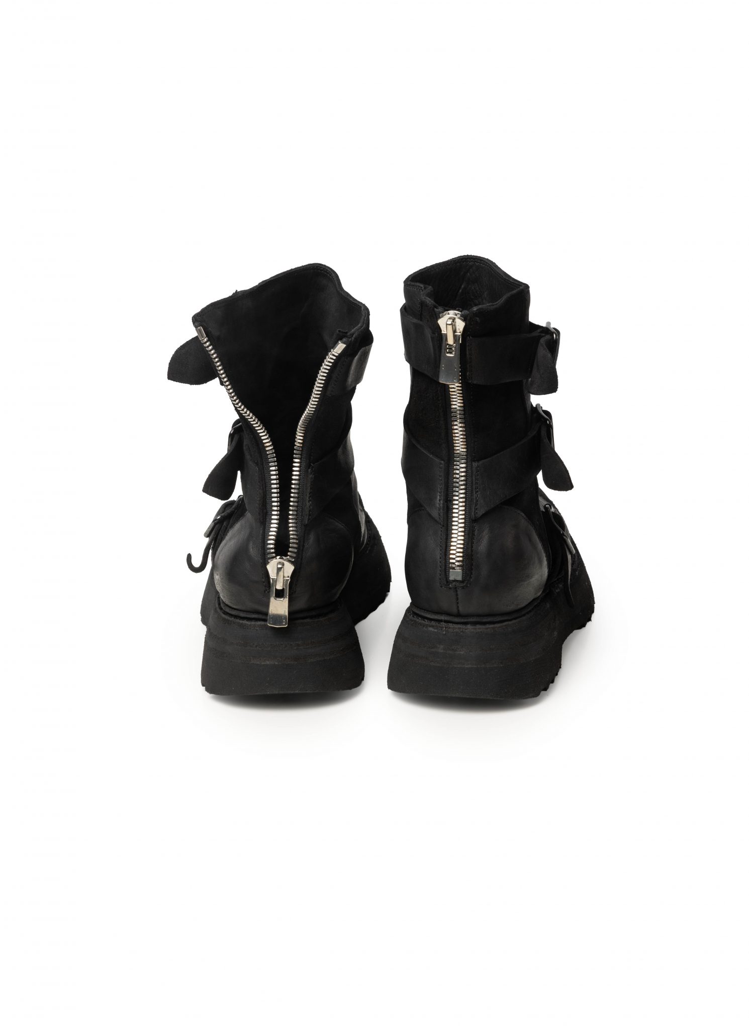 hide-m | GUIDI 526VPW Belt Buckles Patchwork Boot, black horse