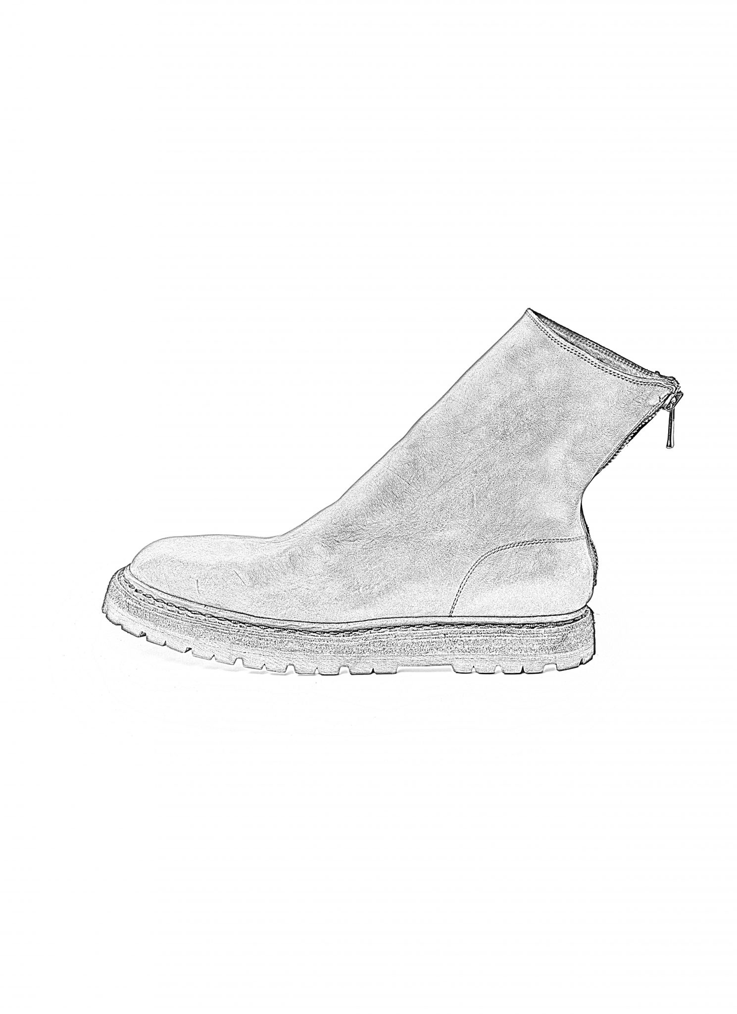 hide-m | GUIDI 9860V_NB Short Back Zip Boot, black horse