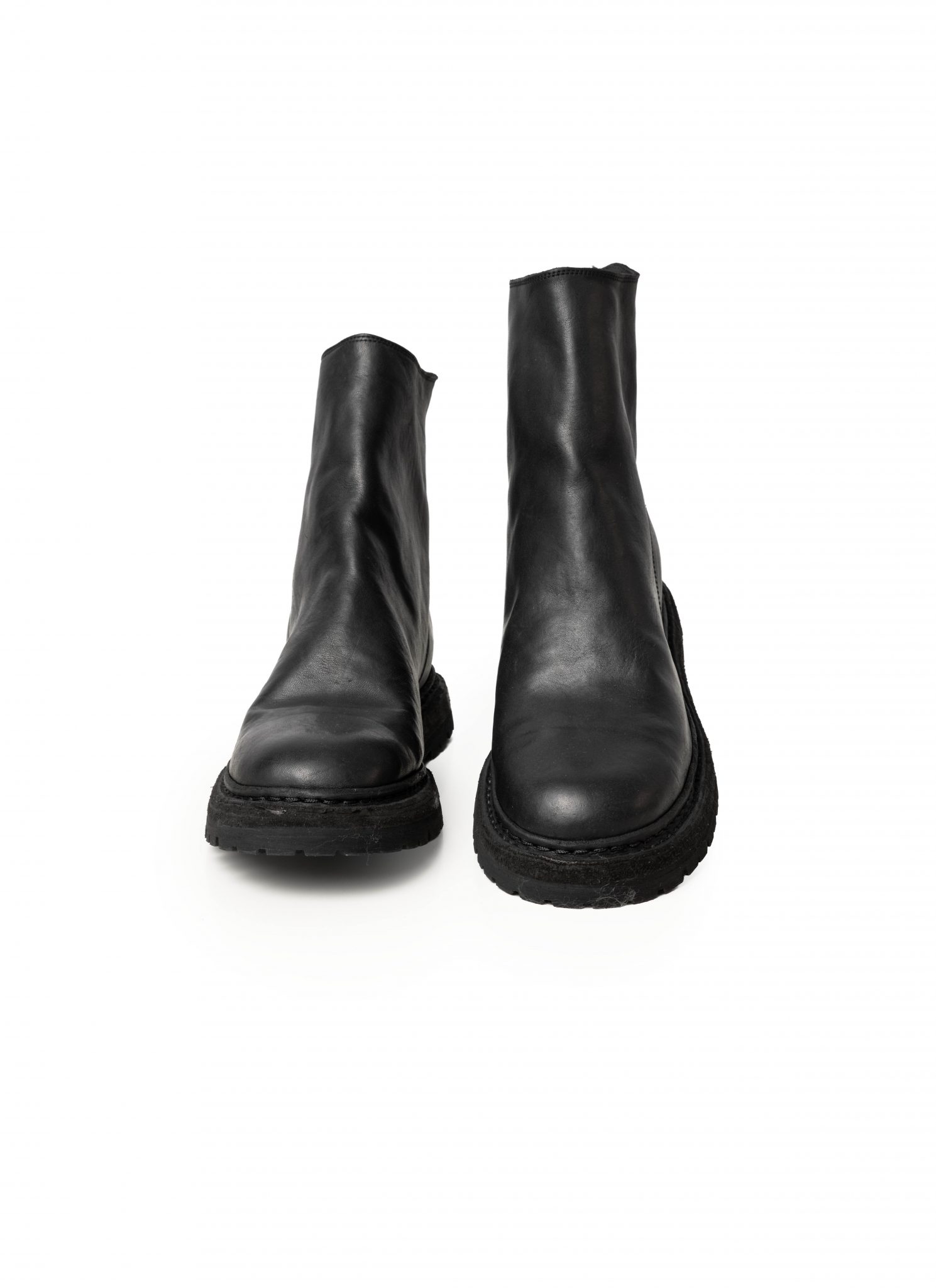 hide-m | GUIDI 9860V_NB Short Back Zip Boot, black horse