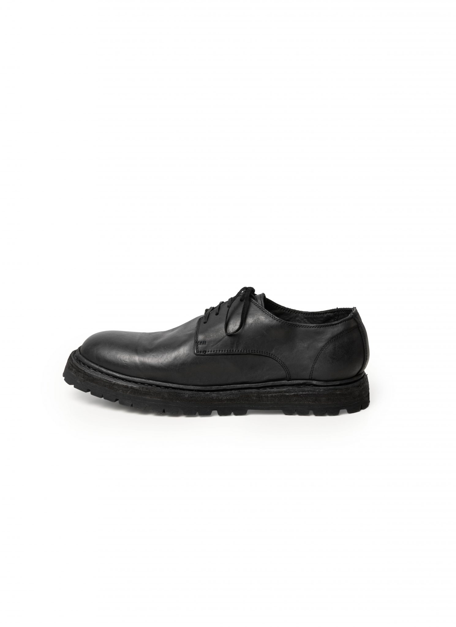 hide-m | GUIDI 9920V_NB Men Derby, black horse leather / rubber