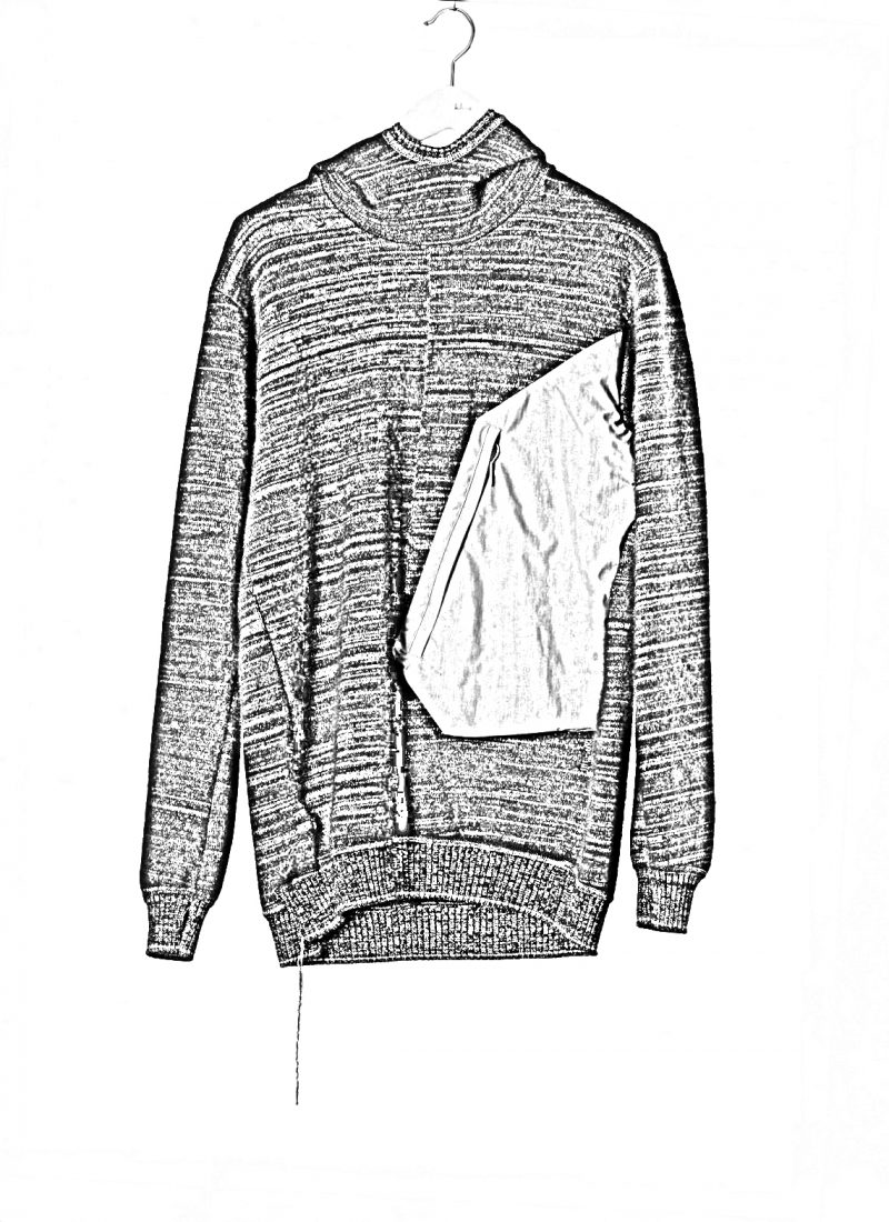hide-m | Taichi Murakami Displacement Hooded Pocket Sweater